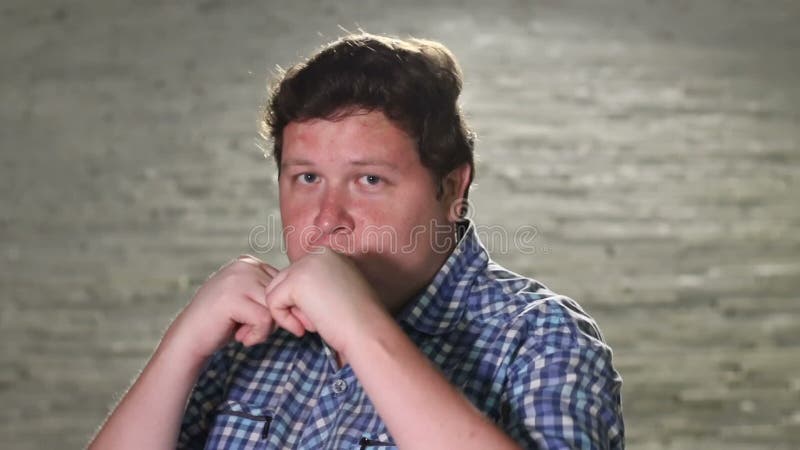 Big Man Standing in Fighter Pose in Evening Outdoor Stock Video - Video ...