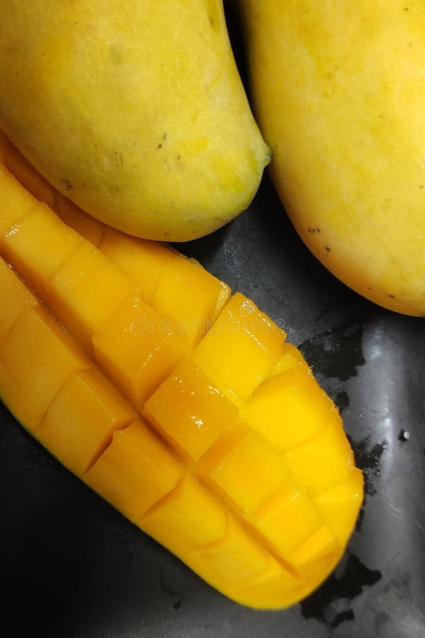 A Big Mango in Orange Color Stock Photo - Image of cuisine, apple ...