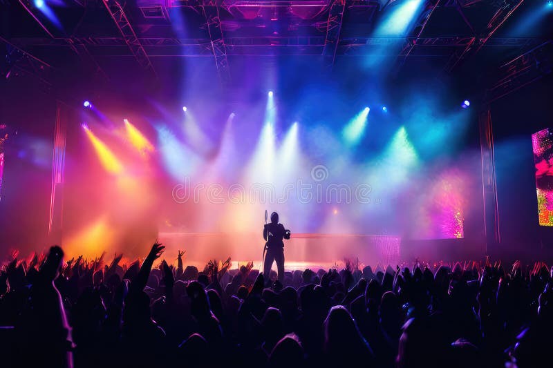 A big mass event. Concert stock photo. Image of discotheque - 327770090