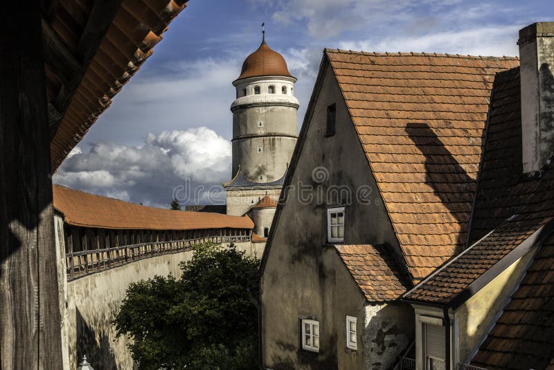 Big Medieval City Wall Around the Medieval Town Stock Image - Image of ...
