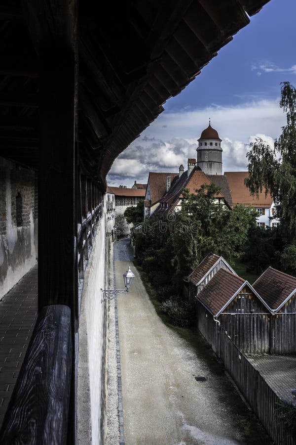 Big Medieval City Wall Around the Medieval Town Stock Image - Image of ...