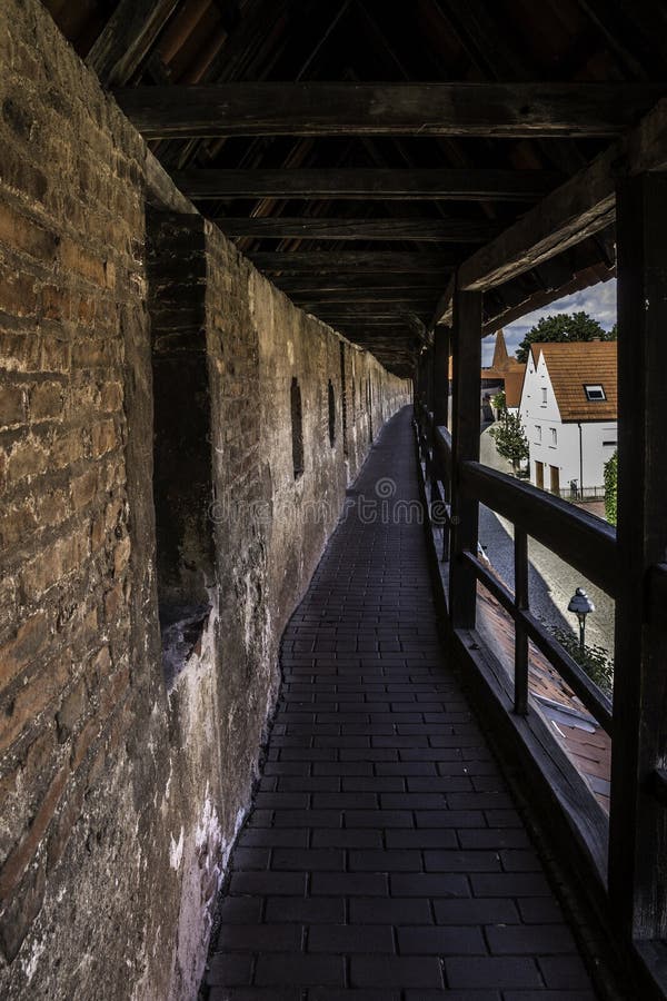 Big Medieval City Wall Around the Medieval Town Stock Photo - Image of ...