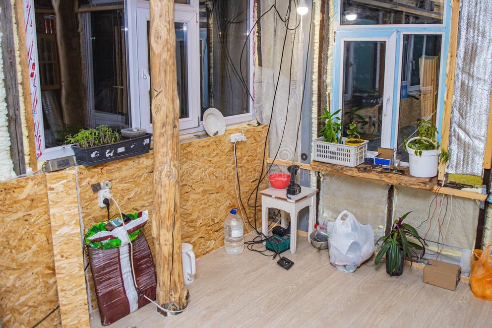 Big Mess in an Over Stuffed Suburban Garage Stock Image - Image of ...