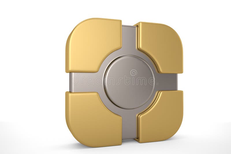 The Big Metal Box, 3D Rendering. 3D Illustration Stock Illustration ...
