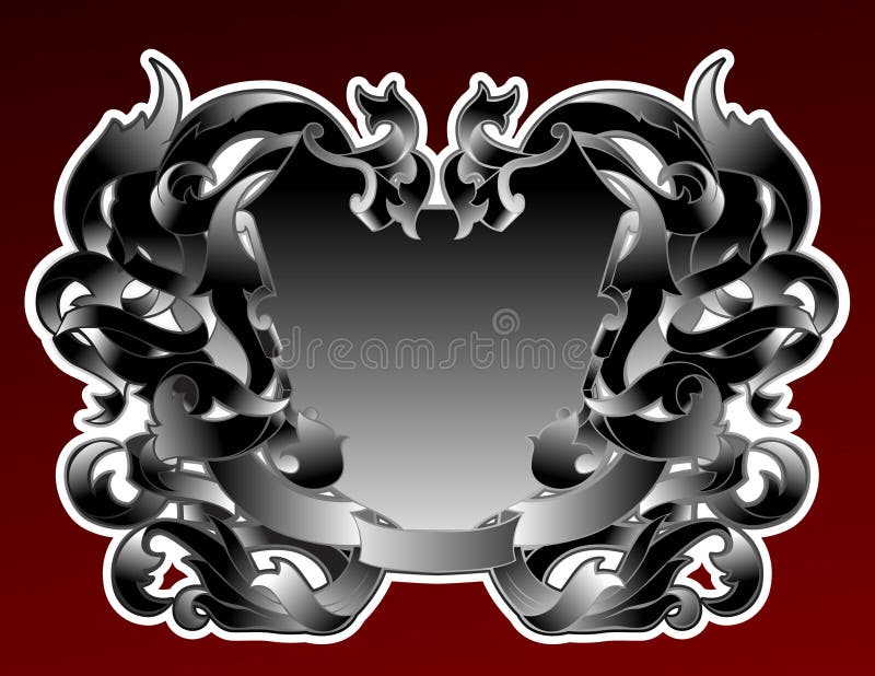 Big Metal Crest stock vector. Illustration of shine, ornamental - 8412305