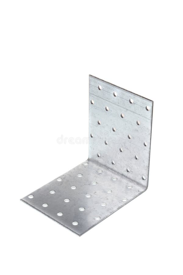 Set of Big Metal 90 Degree Angle Fixating Bracket, Isolated on White ...