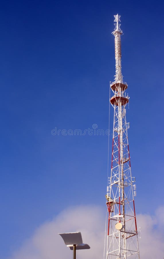 Big Metallic Tv Radio Tower Stock Photo - Image of phone, radio: 4796530