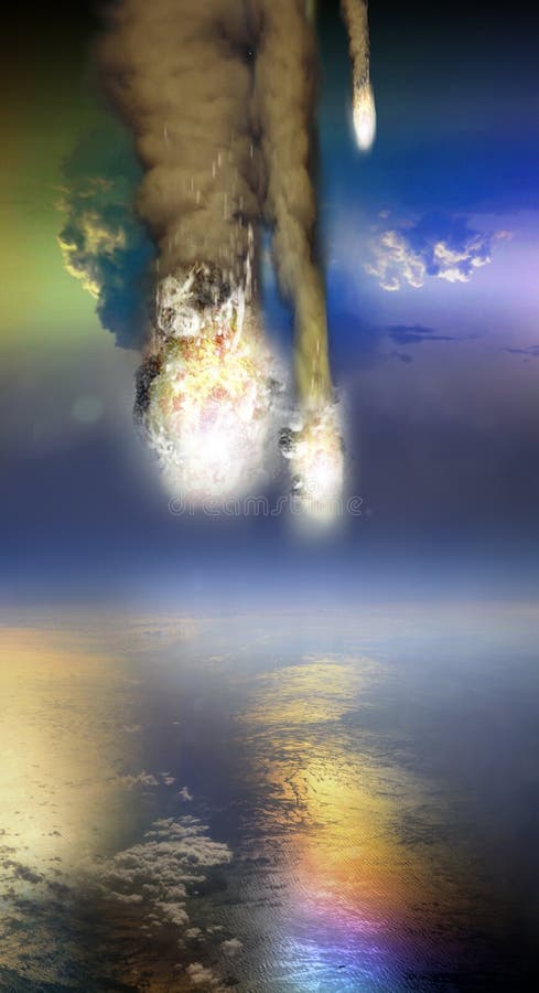 Meteor falling stock illustration. Illustration of alien - 21899443