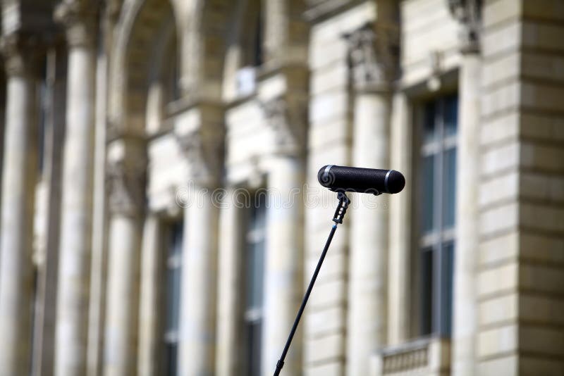 Big microphone stock photo. Image of audience, black - 26333554