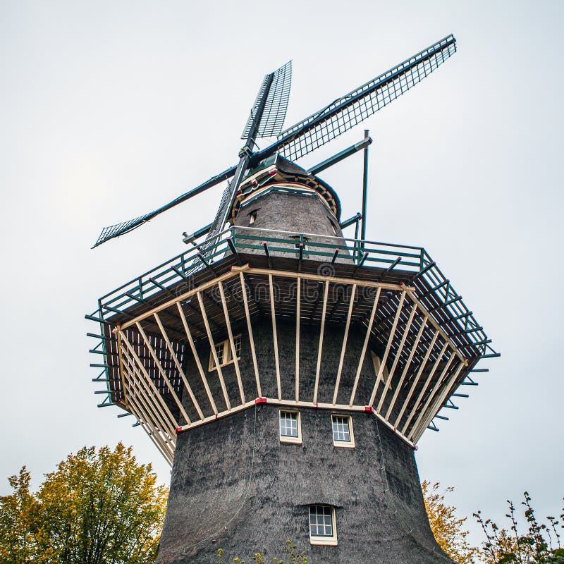 Big mill. Amsterdam stock image. Image of generator, heritage - 69498807
