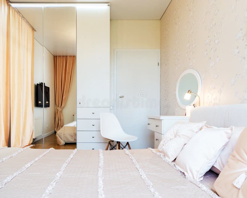 Big modern Bedroom stock image. Image of indoors, beautiful - 44577685