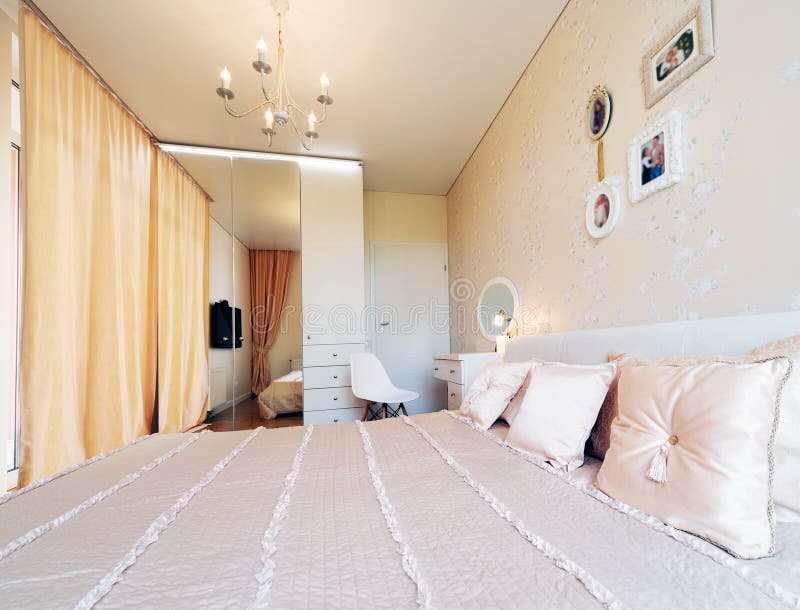 Big modern Bedroom stock photo. Image of beautiful, indoors - 44577690