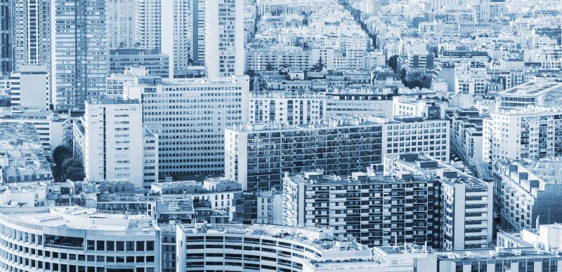 Big Modern City Background, Blue Toned Stock Image - Image of financial ...