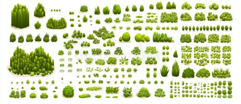 Big Modern Green Leaves Collection - a Set of Graphical Elements ...