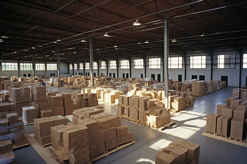 Sleek and Modern Warehouse Facility Showcasing an Ample Assortment of ...