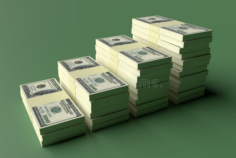 Big Money Stacks from Dollars. Dollar Finance Stock Image - Image of ...
