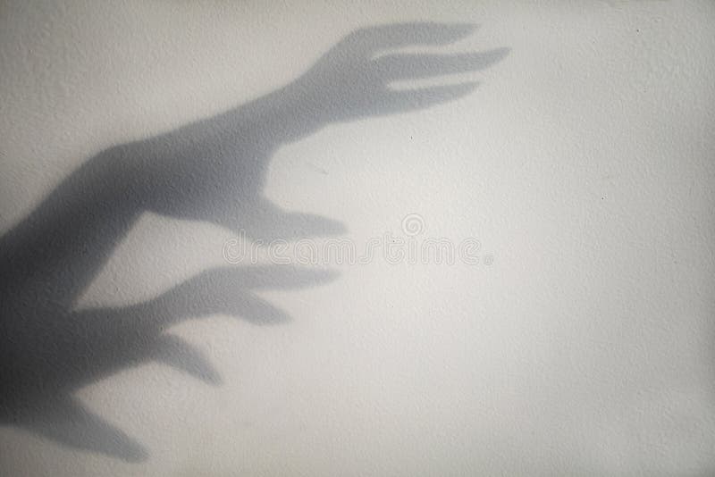 Monster Claw Shadow on Wall. Horror Hand Shadow on a White Background ...
