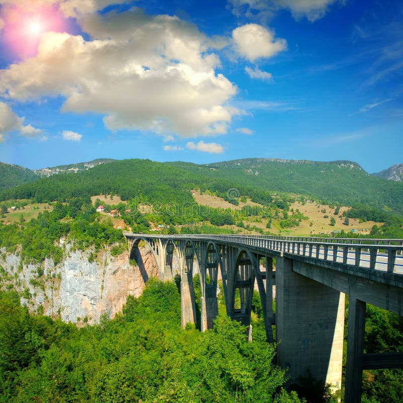 The big Montenegro bridge stock image. Image of harry - 27951429