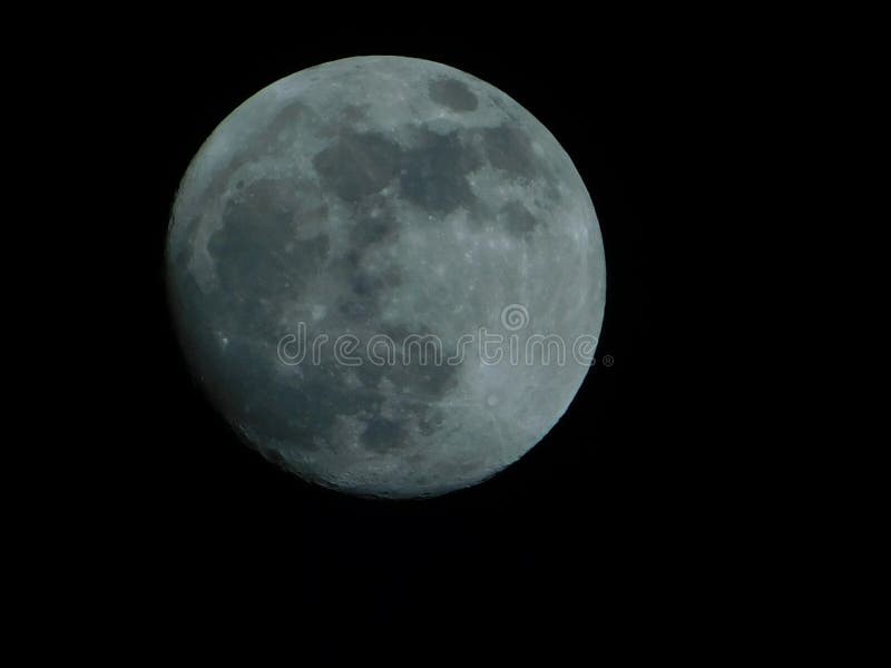 Zoom Approximated View of the Full Moon. Stock Photo - Image of view ...