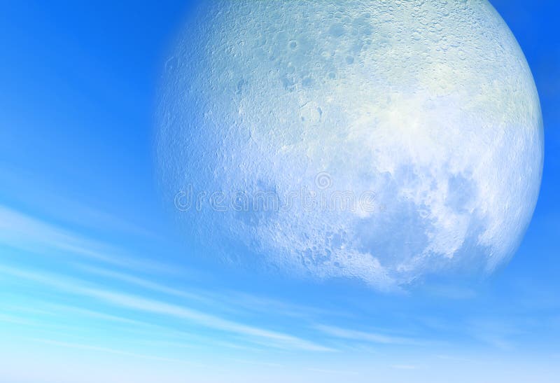 Big moon on day sky stock photo. Image of impact, cloud - 7723024