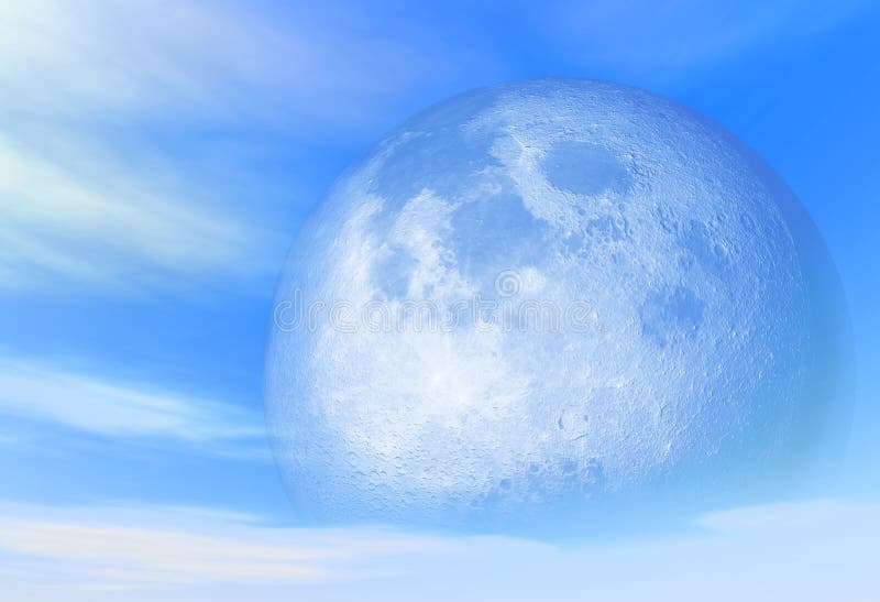 Big moon on day sky stock photo. Image of impact, cloud - 7723024