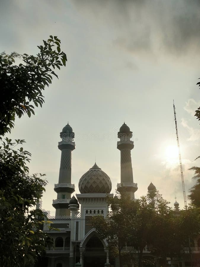 Big Mosque in a Park with Beautiful Sun Stock Image - Image of park ...