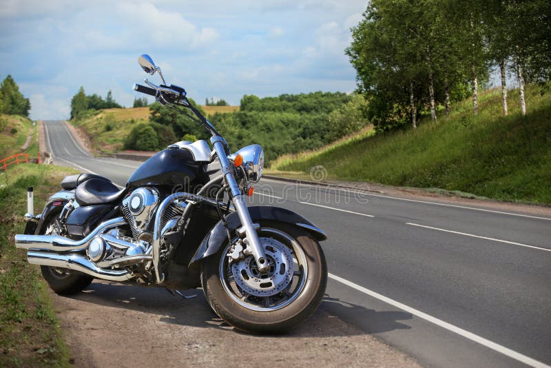 Two Red Beautiful Motorcycles . Stock Photo - Image of asphalt ...