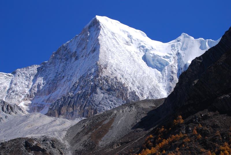 Big Mountain Peak stock photo. Image of white, snow, autumn - 36669170
