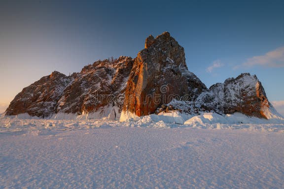 A big mountain in snow stock photo. Image of geology - 281640272