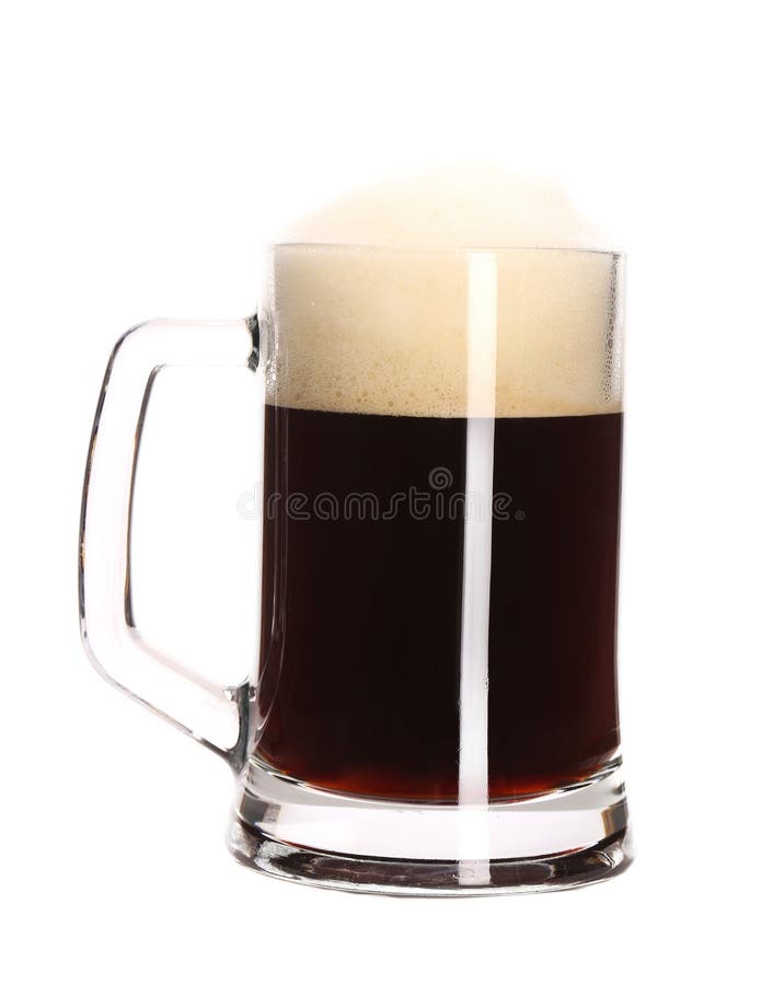 Full beer mug in hand. stock image. Image of stout, refreshment - 35118097