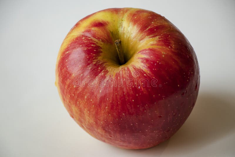 Big Multi-colored Apple. Red. Yellow. Green. on the White Background ...