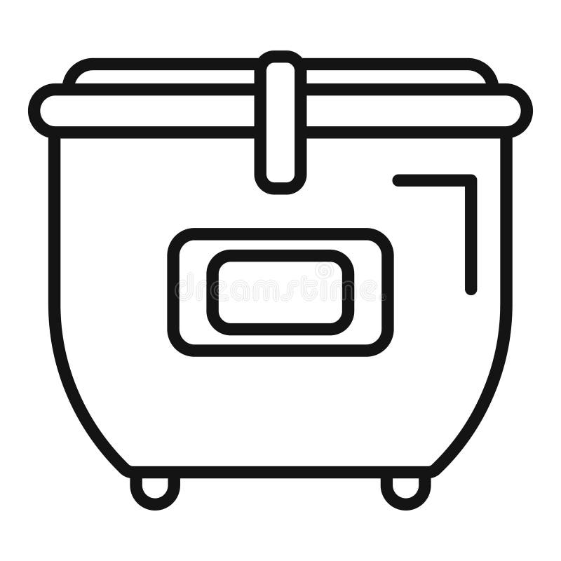 Big Multicooker Icon, Kitchen Device for Cooking Outline Stock Vector ...