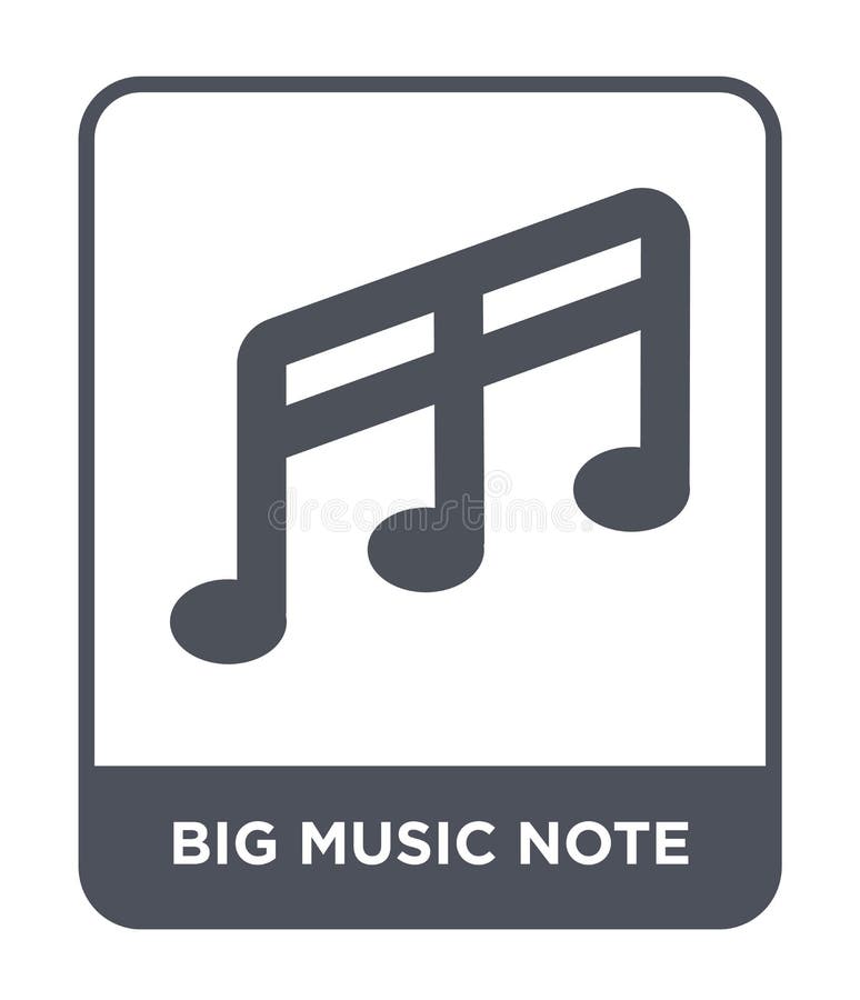 Big Music Note Icon in Trendy Design Style. Big Music Note Icon ...