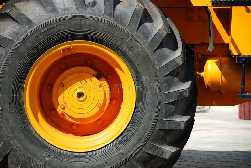 Yellow Wheel Loader Building Machine Stock Photo - Image of equipment ...
