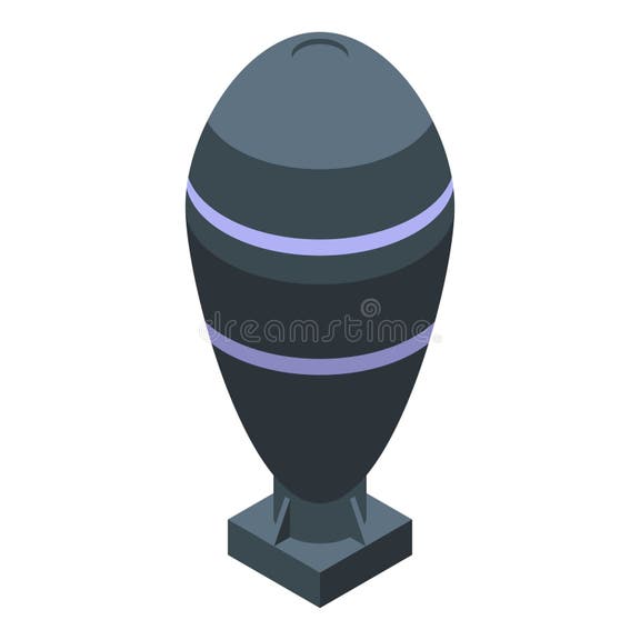 Big Nuclear Weapon Icon Isometric Vector. Fire Nuke Blast Stock Vector ...