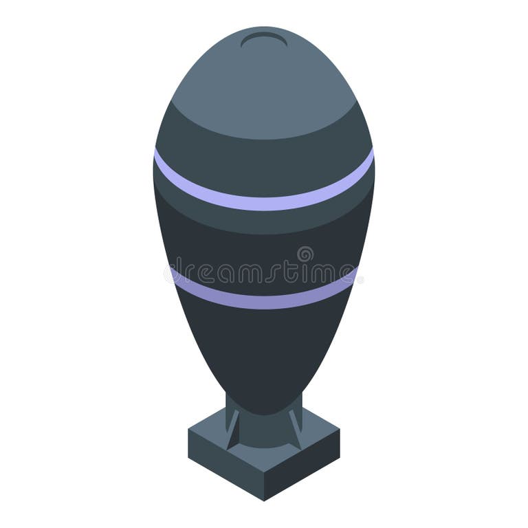 Big Nuclear Weapon Icon Isometric Vector. Fire Nuke Blast Stock Vector ...