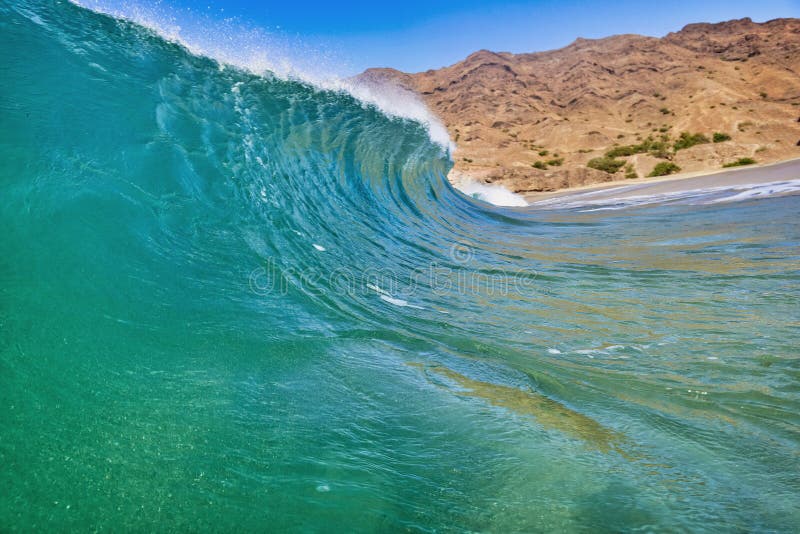 Big Ocean Wave in Cabo Verde Stock Photo - Image of clean, powerful ...