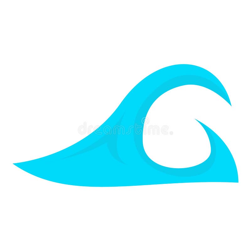 Big Ocean Wave Icon, Cartoon Style Stock Vector - Illustration of sign ...