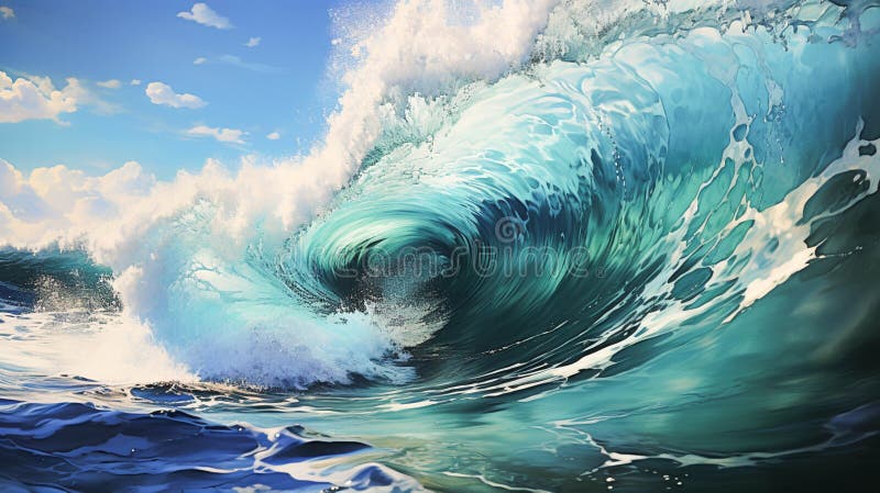 Big Ocean Waves Close Up Background Stock Image - Image of wave, splash ...