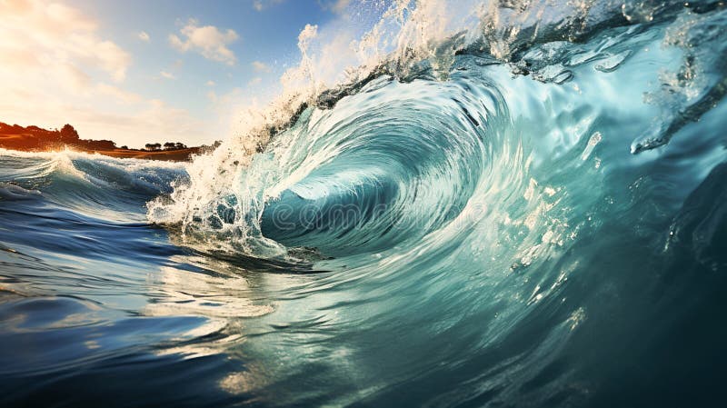 Big Ocean Waves Close Up Background Stock Image - Image of surfing ...