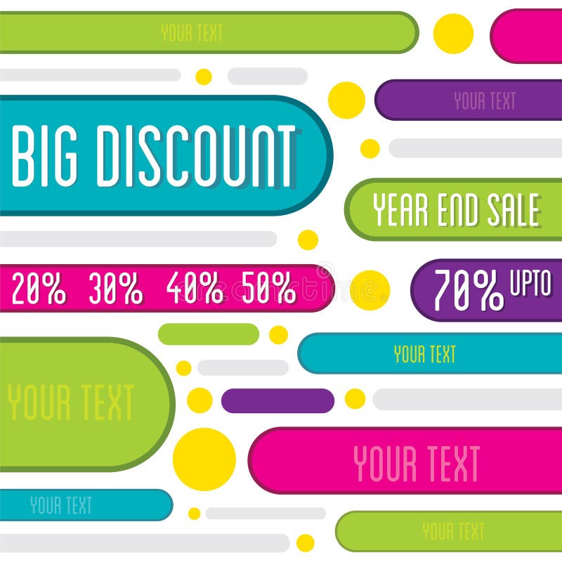 Big offer discount banner stock vector. Illustration of shopaholic ...