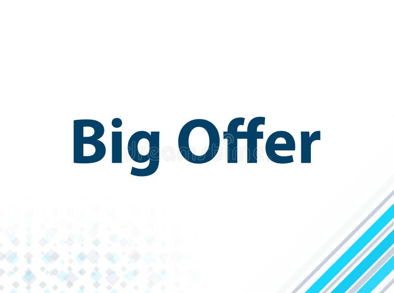 Big Offer Modern Flat Design Blue Abstract Background Stock ...