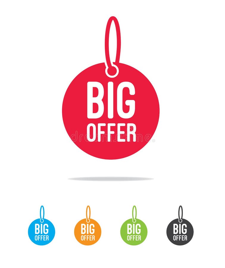 Big Offer Labels stock vector. Illustration of offer - 198329217