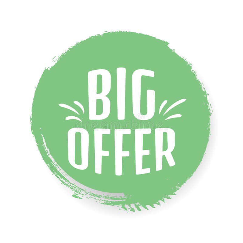 Big Offer Sticker on a White Background. Vector Illustration Stock ...