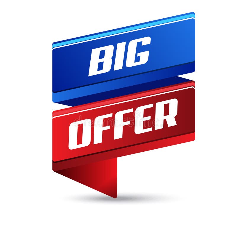 Big Offer Vector Icon Banner Design Stock Vector - Illustration of ...