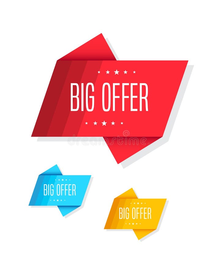 Big Offer Tags Set stock illustration. Illustration of price - 263607769
