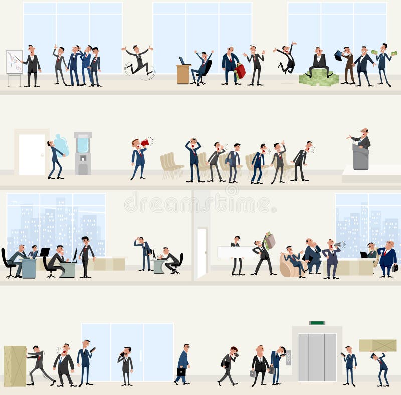 In big office stock vector. Illustration of equipment - 83607022