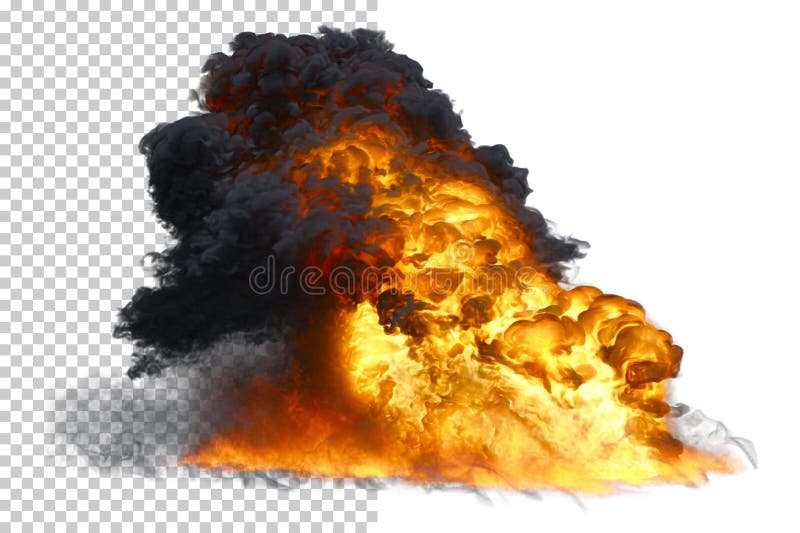 Big Oil Fire Explosion Transparency Background Stock Photos - Free ...