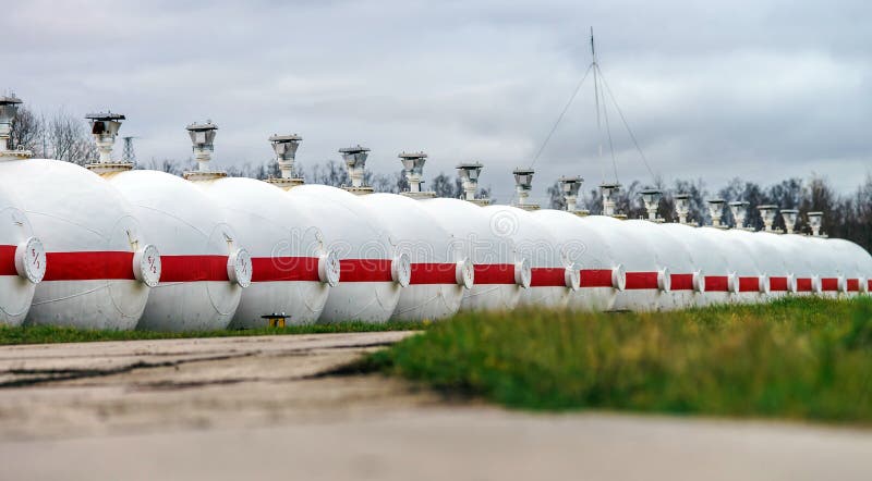 Big Oil Tanks in a Refinery Stock Photo - Image of petrol, industry ...