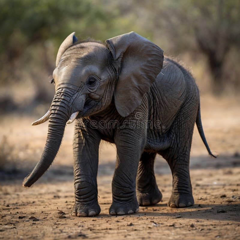 Big Old Black Elephant is Walking Stock Illustration - Illustration of ...